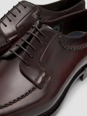 Santoni Fortuna Leather Oxfords