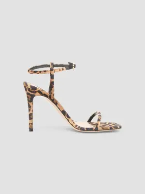GIANVITO ROSSI 95mm Leopard-print Velvet Sandals
