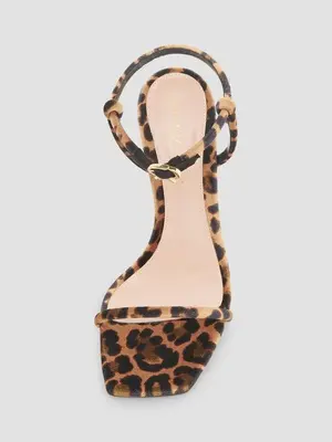 GIANVITO ROSSI 95mm Leopard-print Velvet Sandals
