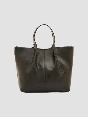 Il Bisonte Nina Leather Tote Bag - Nero