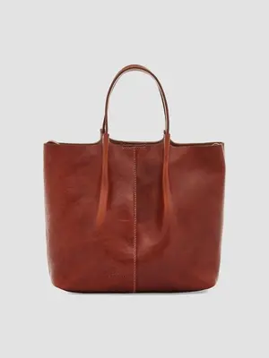 Il Bisonte Nina Leather Tote Bag - Seppia