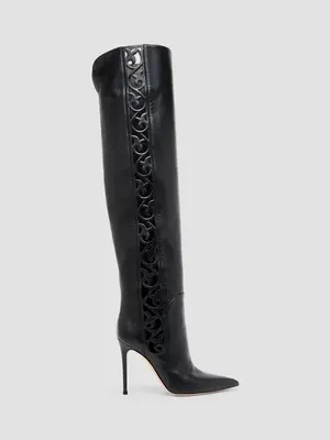 GIANVITO ROSSI 105mm Leather Over-the-knee Boots
