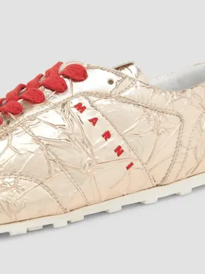 Marni Metallic Crinkle Low-top Sneakers