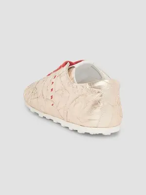 Marni Metallic Crinkle Low-top Sneakers