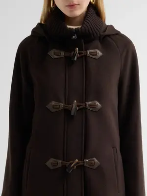 Cinzia Rocca Virgin Wool Toggle Hooded Coat