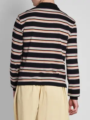 Marni Striped Cotton Slim-fit Polo Shirt