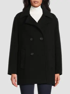 Cinzia Rocca Icons Notch Collar Peacoat - Black