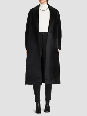 Cinzia Rocca Pressed Alpaca-blend Wrap Jacket