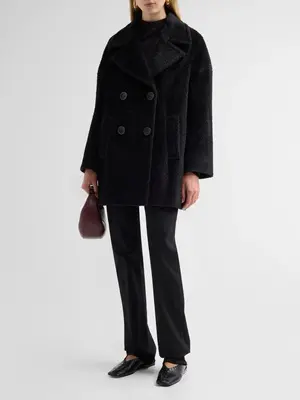 Cinzia Rocca Icons Wool & Alpaca-blend Peacoat
