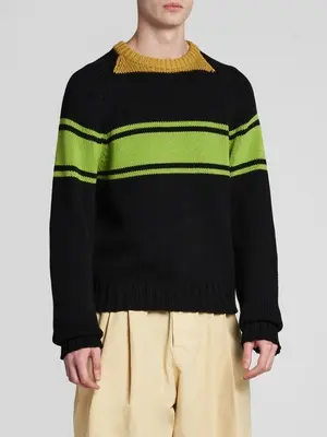 Marni Colorblocked Cotton Crewneck Sweater