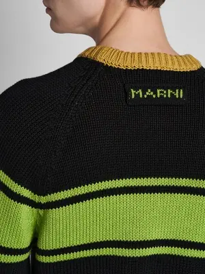 Marni Colorblocked Cotton Crewneck Sweater