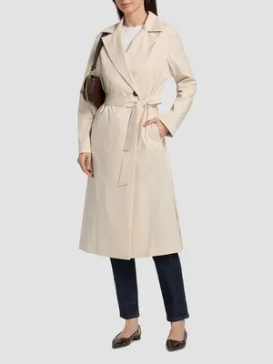 Cinzia Rocca Wrap Cotton-blend Trench Coat