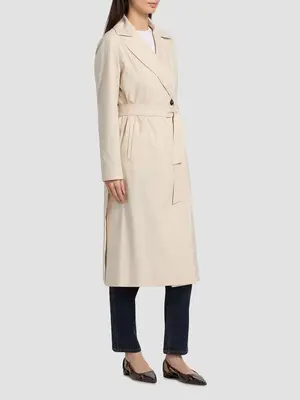 Cinzia Rocca Wrap Cotton-blend Trench Coat