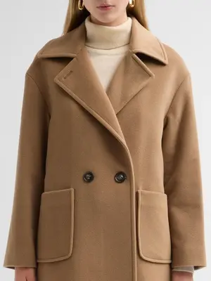 Cinzia Rocca Icons Wool & Cashmere-blend Double-breasted Coat