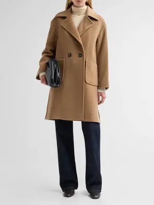 Cinzia Rocca Icons Wool & Cashmere-blend Double-breasted Coat