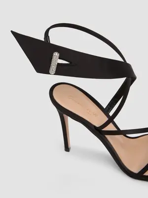 GIANVITO ROSSI 95mm Crystal-embellished Satin Sandals