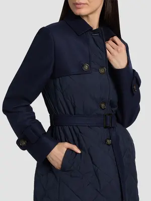 Cinzia Rocca Quilted Belted Trench Coat