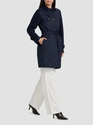 Cinzia Rocca Quilted Belted Trench Coat