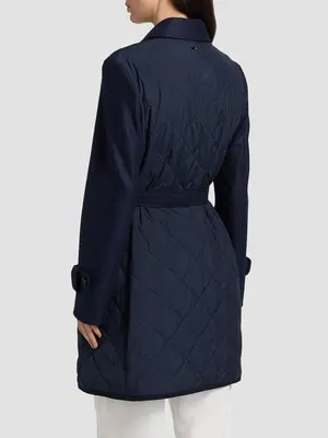 Cinzia Rocca Quilted Belted Trench Coat