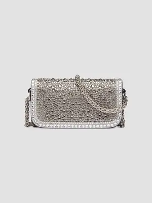 Valentino Garavani Small Locò Top Handle Bag With Rhinestones