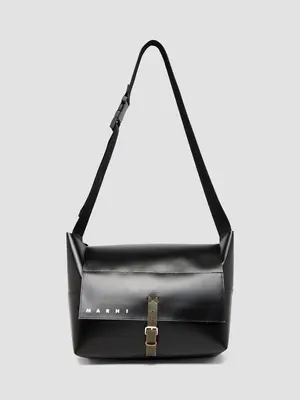 Marni The New Logo Messenger Bag - Black