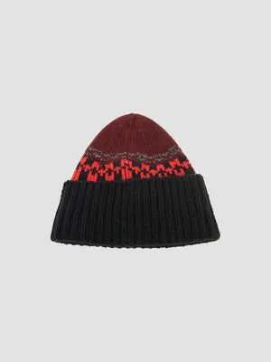 Marni Logo-knit Jacquard Wool Beanie