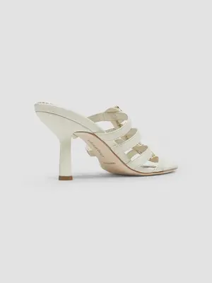 Cinq À Sept Emmy Crystal-embellished Strappy Leather Sandals - Ivory