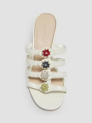 Cinq À Sept Emmy Crystal-embellished Strappy Leather Sandals - Ivory