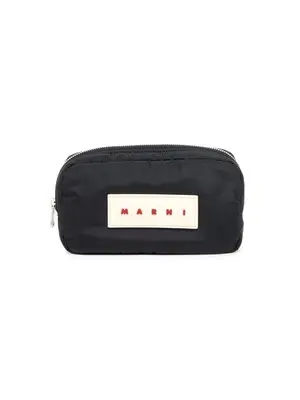Marni Puffy Logo Pouch - Black