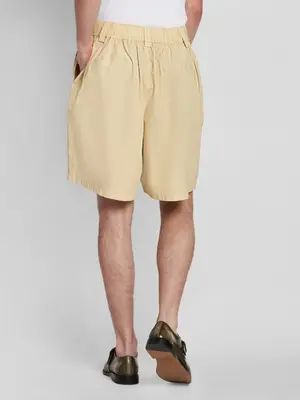 Marni Pleated Cotton Shorts - Corn
