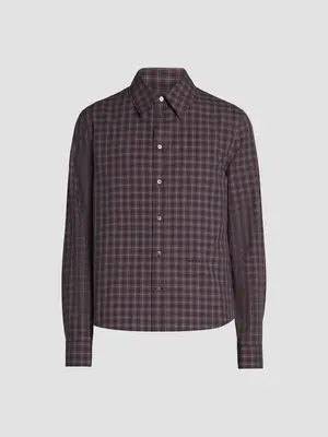 Marni Plaid Cotton Shirt - Blue Ice