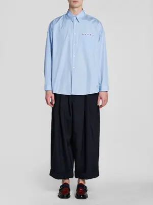 Marni Logo Cotton Poplin Shirt