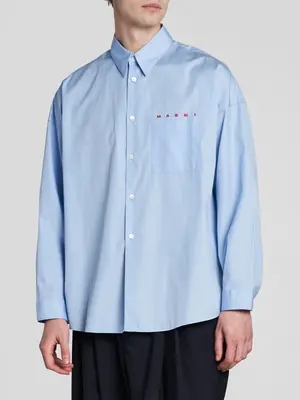 Marni Logo Cotton Poplin Shirt