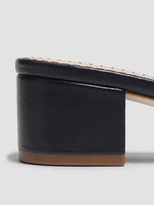 Cinq À Sept Maya Crisscross Grommet Leather Sandals - Navy