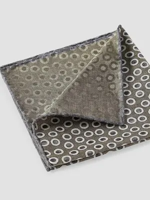 Brunello Cucinelli Polka Dot Silk Pocket Square