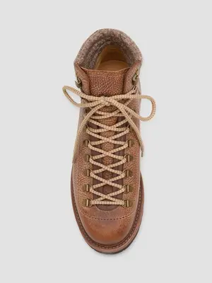 Brunello Cucinelli Grain Leather Alpine Boots