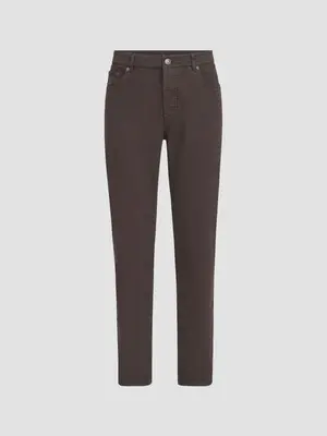 Brunello Cucinelli Lightweight Denim Traditional Fit Five-pocket Jeans - Brown