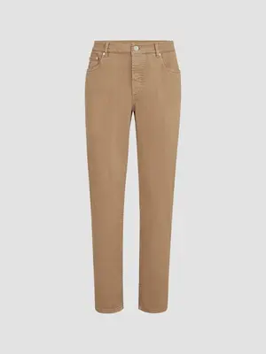 Brunello Cucinelli Lightweight Denim Traditional Fit Five-pocket Jeans Camel