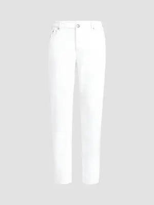 Brunello Cucinelli Lightweight Denim Traditional Fit Five-pocket Jeans Snow