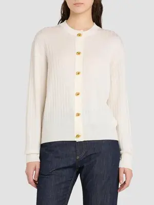 Bottega Veneta Rib-knit Wool Cardigan
