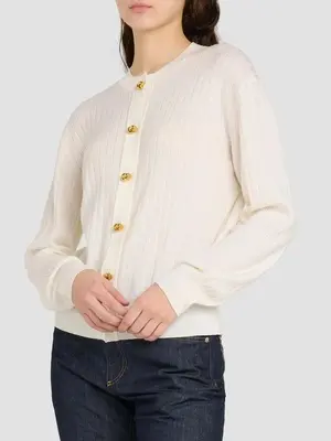 Bottega Veneta Rib-knit Wool Cardigan
