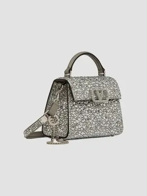 Valentino Garavani Mini Vsling Top Handle Bag With Sparkling Embroidery