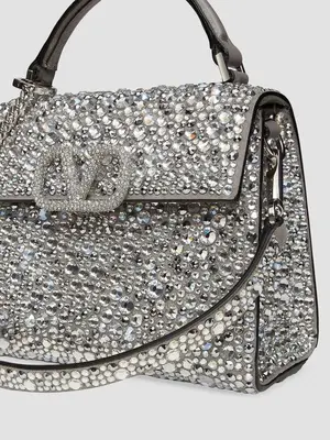 Valentino Garavani Mini Vsling Top Handle Bag With Sparkling Embroidery