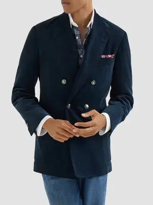 Brunello Cucinelli Corduroy One-and-a-half Breasted Deconstructed Blazer