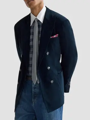 Brunello Cucinelli Corduroy One-and-a-half Breasted Deconstructed Blazer
