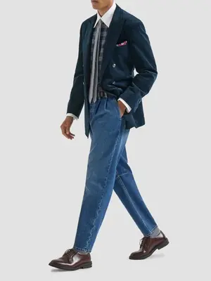 Brunello Cucinelli Corduroy One-and-a-half Breasted Deconstructed Blazer
