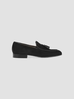GIANVITO ROSSI Julio Suede Loafers - Black