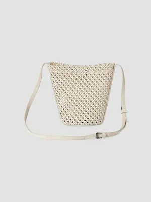 Brunello Cucinelli Crossbody Bag In Precious Cotton Net