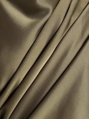 Amsale Satin Draped Cocktail Dress