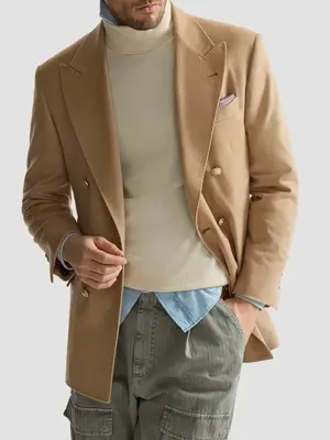 Brunello Cucinelli Flannel One-and-a-half Breasted Tailor Blazer